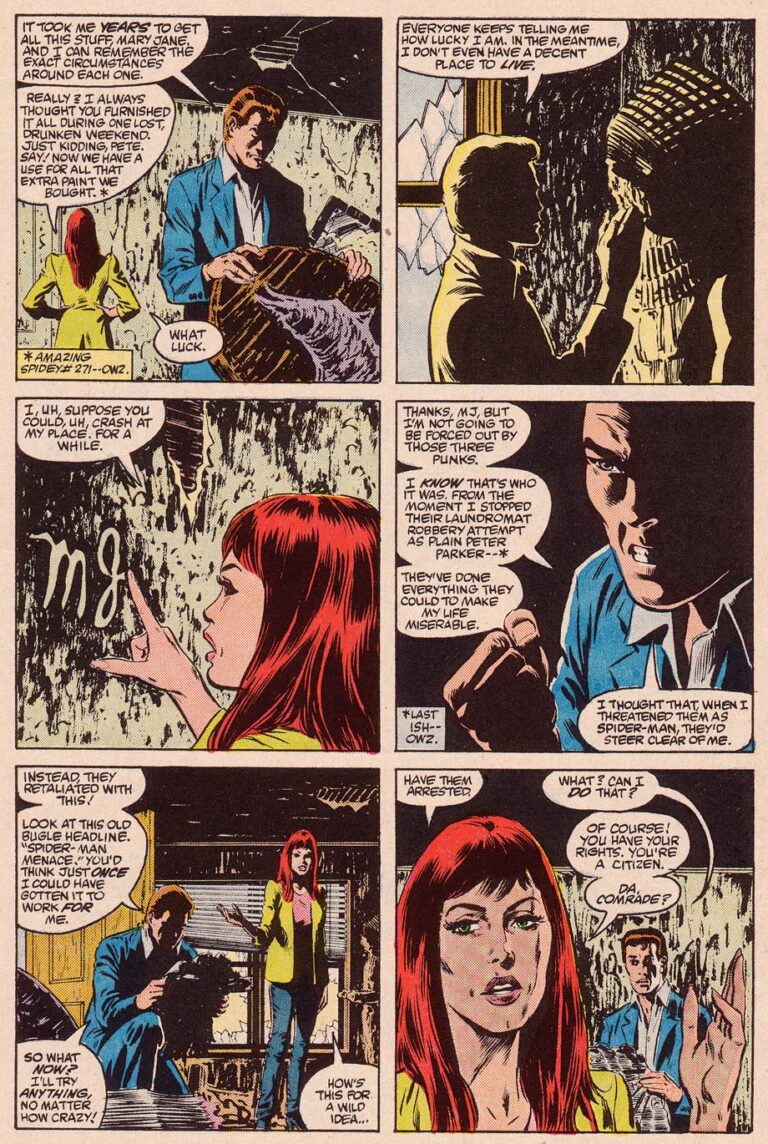 Panel(s) of the Day #1604 (Mary Jane Monday!) - Spider Man Crawlspace